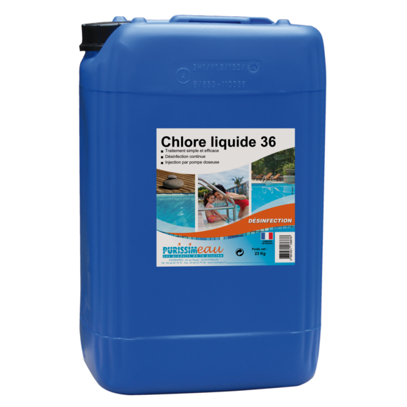Chlore liquide 36° - HYDRAPRO - 23KG - Produits